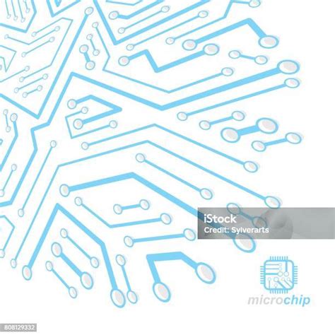 Circuito Vettoriale Astrazione Di Tecnologie Digitali Schema Di Microprocessori Per Computer