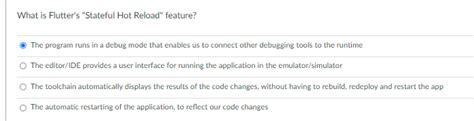 Solved What Is Flutters Stateful Hot Reload Feature The
