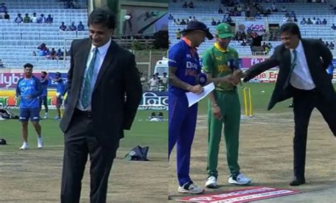 Watch Javagal Srinath Forgets To Hand Over The Toss Coin To Captains Video Goes Viral