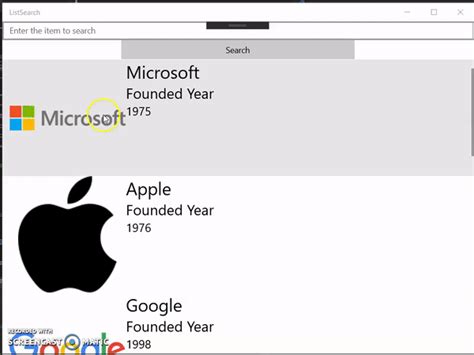 Searchable ListView In UWP