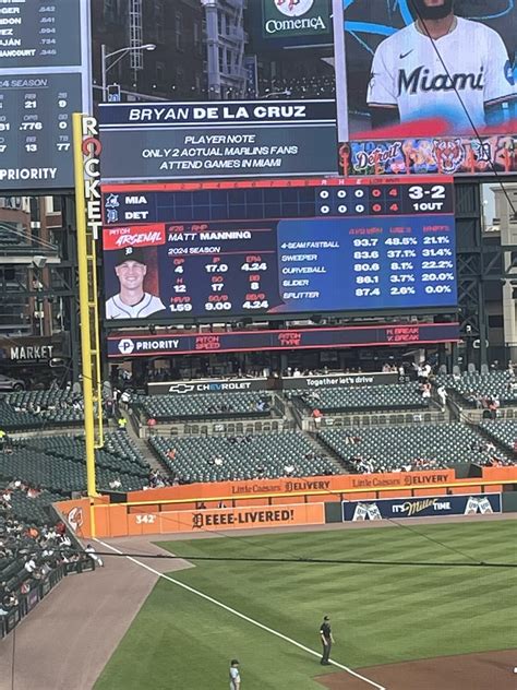 Detroit Scoreboard Trolling Us With Only Two Actual Marlins Fans
