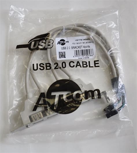 Планка расширения Usb 2 0 на заднюю панель 4port Atcom Atcom Ua