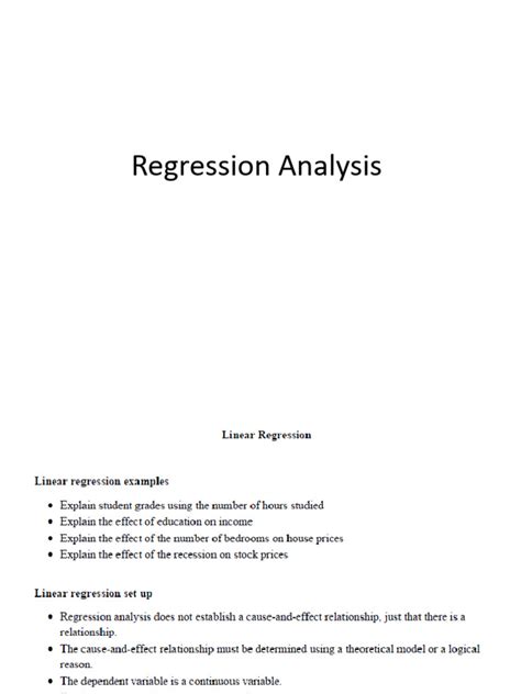 regression analysis pdf