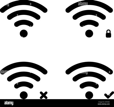 Wi Fi Wireless Internet Network Connection Icon Black Isolated Vector