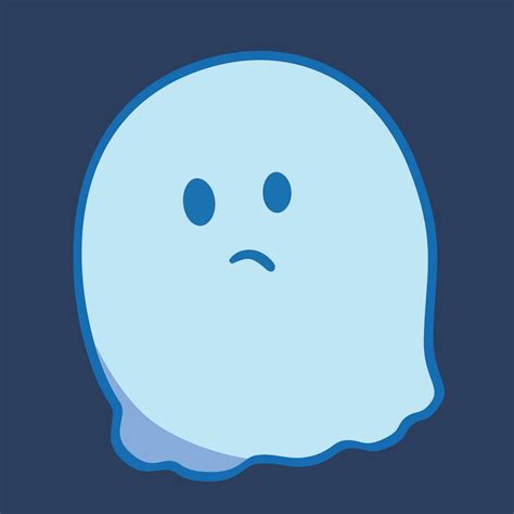 Cute Cartoon Ghost Boo Simple Vector Art Ghost Blob Character 32352619