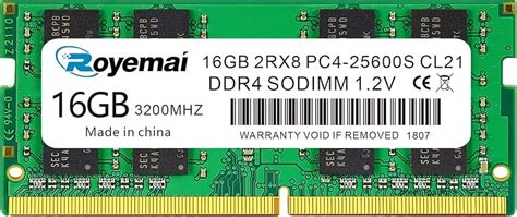 DDR4 25600S PC4 3200 16GB SODIMM DDR4 3200MHz PC4 25600 CL20 2Rx8 1 2V Non ECC 260 Pin Laptop