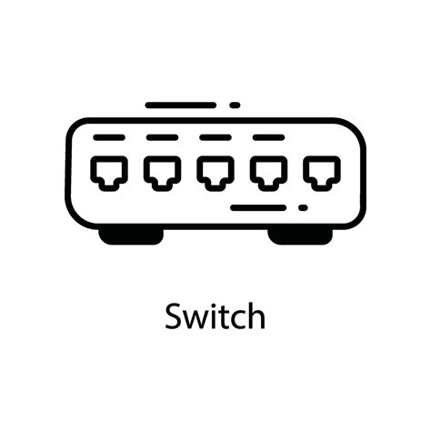 Switch Doodle Icon Design Illustration Networking Symbol On White