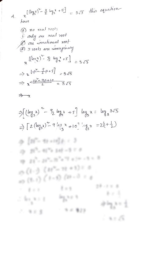SOLUTION Class 11 Logarithm Important Question Studypool