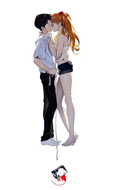 Asuka And Shinji Evangelion Art Neon Evangelion Evangelion