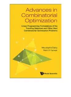 Advances In Combinatorial Optimization Linear Programming Formulations Of The Traveling