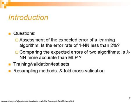 Assessing And Comparing Classification Algorithms Introduction
