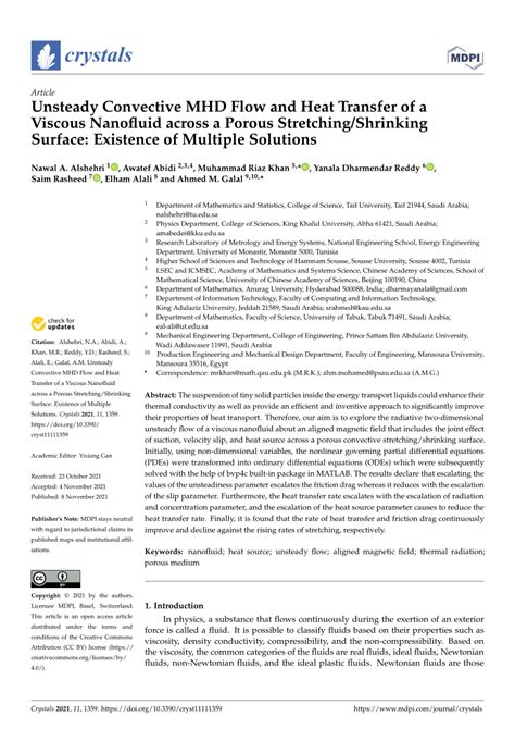 Pdf Unsteady Convective Mhd Flow And Heat Transfer Of A Viscous