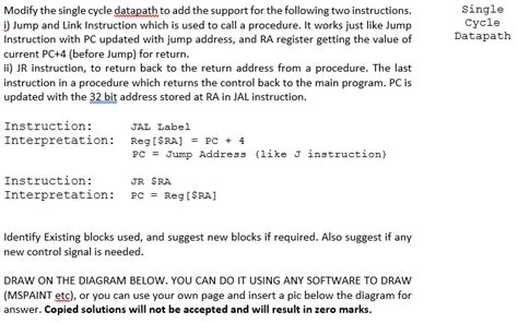 single cycle datapath modify the single cycle