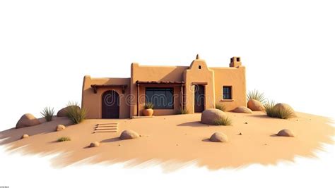 Desert Adobe House Stock Illustration Illustration Of Screenshot 386937360