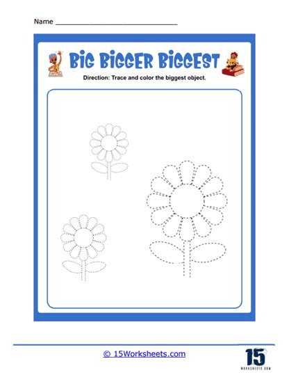 Big Bigger Biggest Worksheets Sizing Activity 15