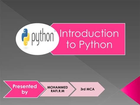 Python Concepts Ppt