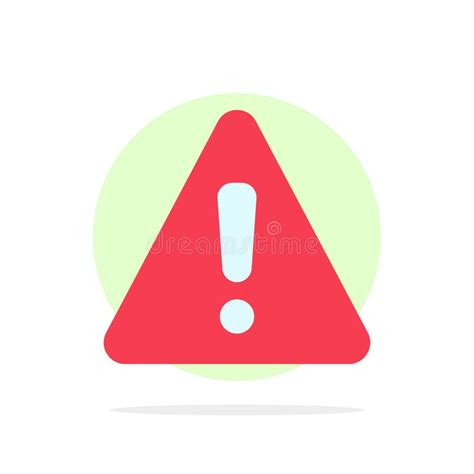 Alert Danger Warning Sign Abstract Circle Background Flat Color Icon