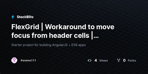 FlexGrid Workaround To Move Focus From Header Cells AngularJs