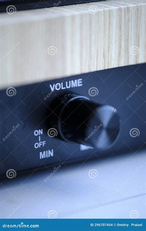 Black Volume Control And Power On And Off Stock Photo Image Of Tune Level