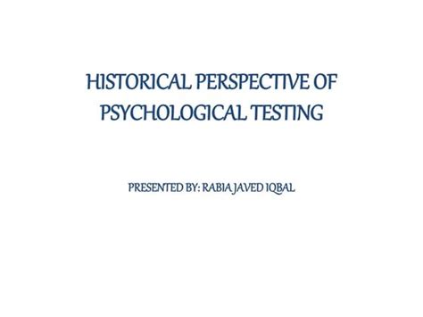 Beck Youth Inventory In Psychological Testing Ppt