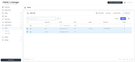 manage users