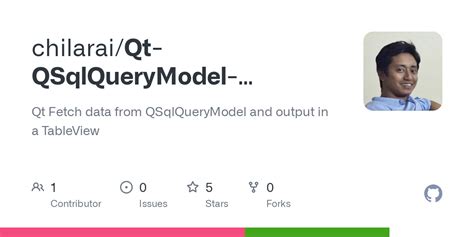 GitHub Chilarai Qt QSqlQueryModel TableView Qt Fetch Data From QSqlQueryModel And Output In A