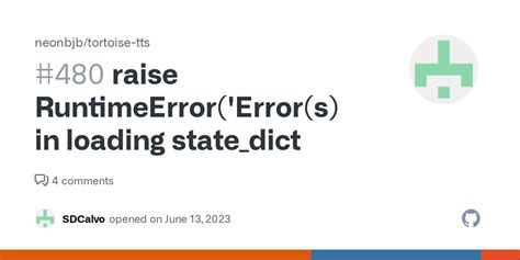 raise RuntimeError('Error(s) in loading state_dict · Issue #480 · neonbjb/tortoise-tts · GitHub