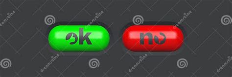 Yes And No Icon Glossy Web Elements Colored Oval Buttons For Your Design 3d Glass Menu Icons