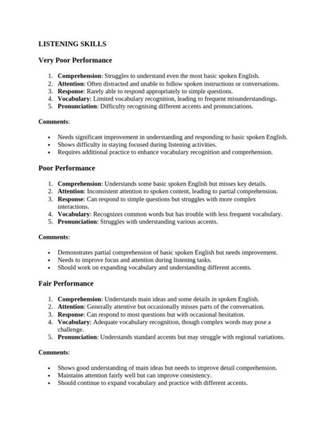 comments and interpretation for grade report pdf