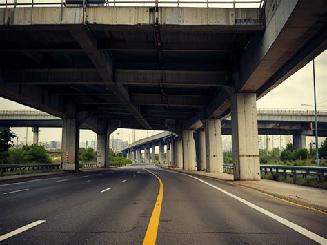 Bridges And Overpasses Urban And Industrial Background Premium Ai Generated Image