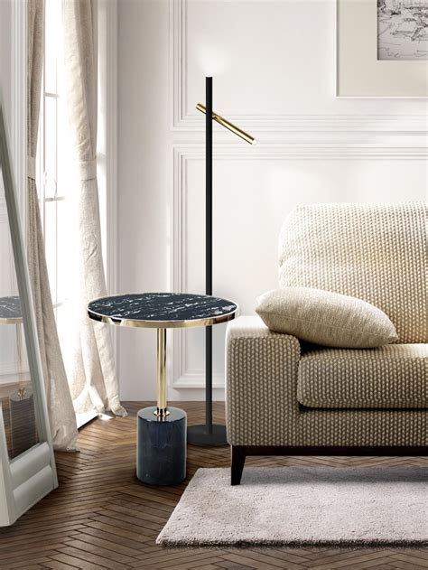DEKALA помощна масичка, черно/златисто | Decorcenter