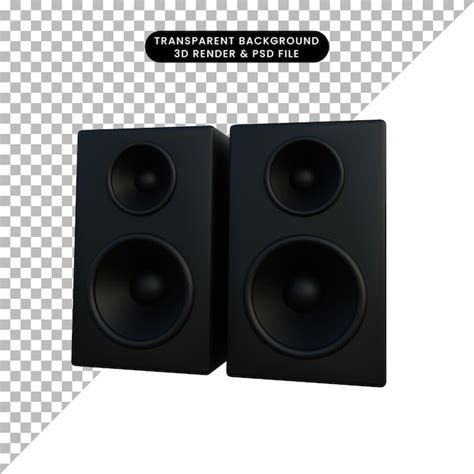 premium psd 3d illustration simple object speaker