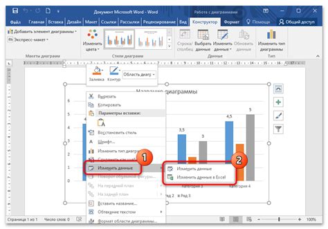 Изменить данные в диаграмме Word It журнал