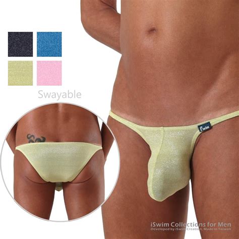 Sway Bulge String Bikini Underwear 34 Back Briefs 8mm Underwear Iswim Fashion — Mens