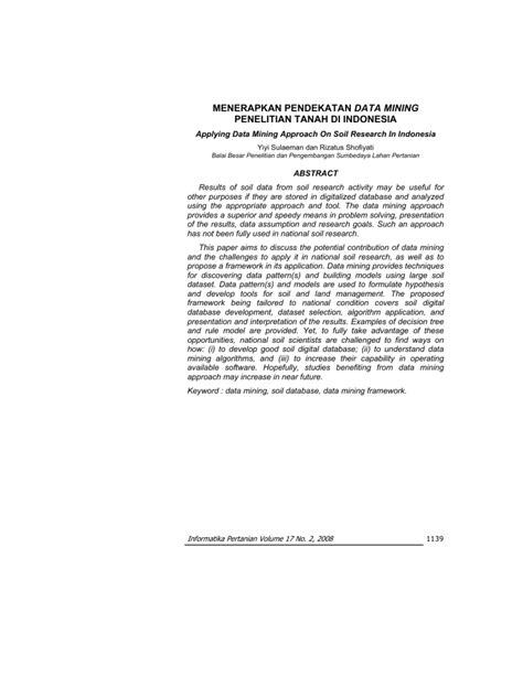 Menerapkan Pendekatan Data Mining Penelitian