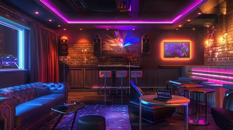 Singers Performing In Upscale Hotel Karaoke Room Premium Ai Generated