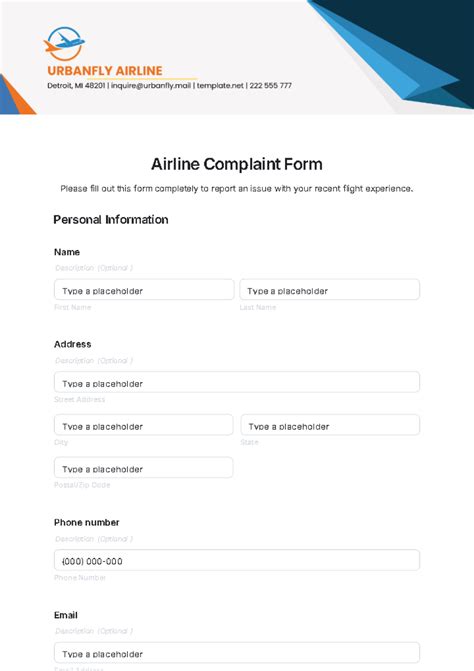 Free Complaint Form Templates And Examples Edit Online And Download