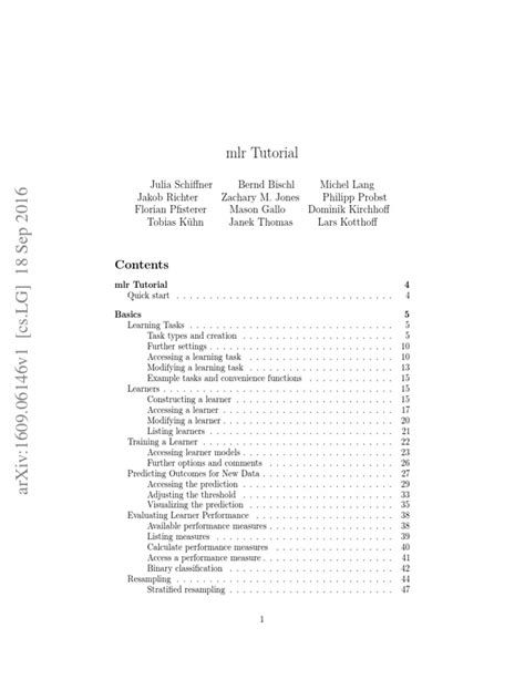 Mlr3 Tutorial Pdf Statistical Classification Cluster Analysis