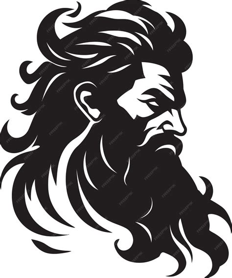 Poseidons Realm Vector Logo In Monochrome Majesty With 80 Words Trident