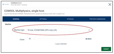 how to run comsol multiphysics workflow on nimbix single host nimbix