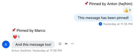 Pin Indicator React Chat Messaging Docs