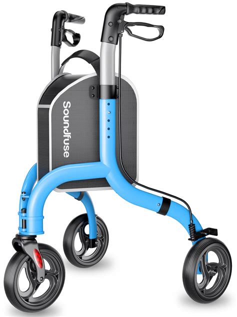 Soundfuse 3 Wheel Walkers For Seniors Lightweight Foldable Aluminum