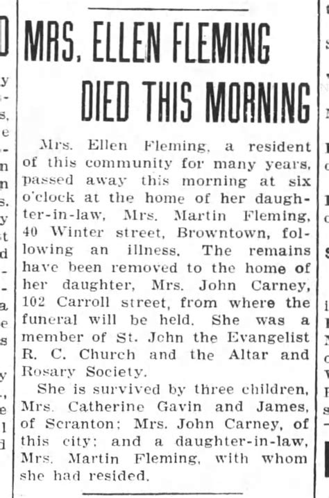 Ellen Ward Fleming Obit ™