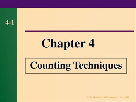 4-1 Chapter 4 Counting Techniques. - ppt download