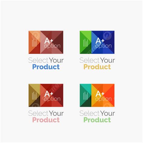 Navigation Interface Vector Design Images Set Of Abstract Square