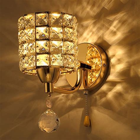 Комплект от 2 стенни лампи 8sanlione желязо стъкло E27 злато Emag Bg