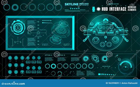 Futuristic Virtual Graphic Touch User Interface Hud Stock Vector Illustration Of Circular