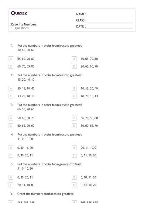 50 Ordering Numbers 11 20 Worksheets On Quizizz Free And Printable 50 Ordering Numbers 11 20 Worksheets On Quizizz Free And Printable