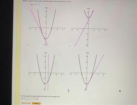 Sketch A Graph Of The Function And The Tangent Line At The Point 1 1