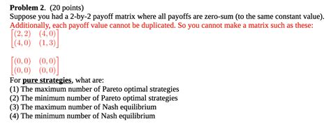 Solved Problem 2 20 Points Suppose You Had A 2 By 2